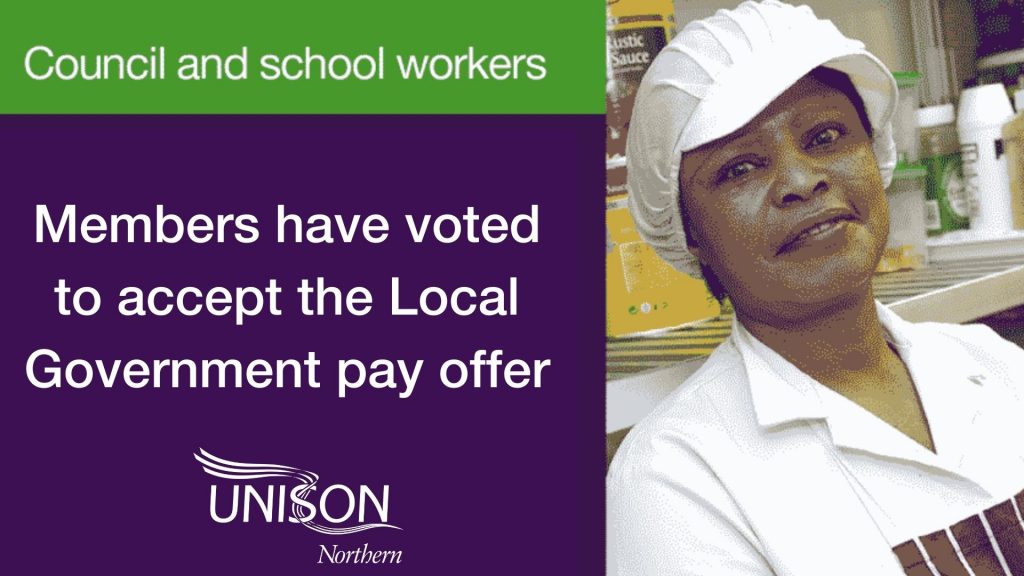 UNISON local government staff accept new pay deal - UNISON Northern